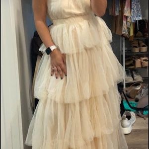 Dresses | Cream Tulle Dress | Poshmark